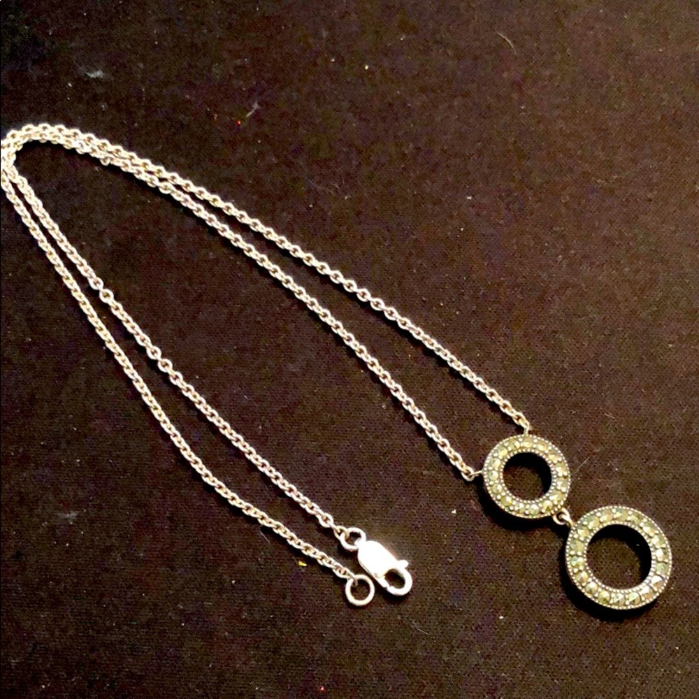 Judith Jack 9.25 Real Silver Black Stone Neckless - Gem